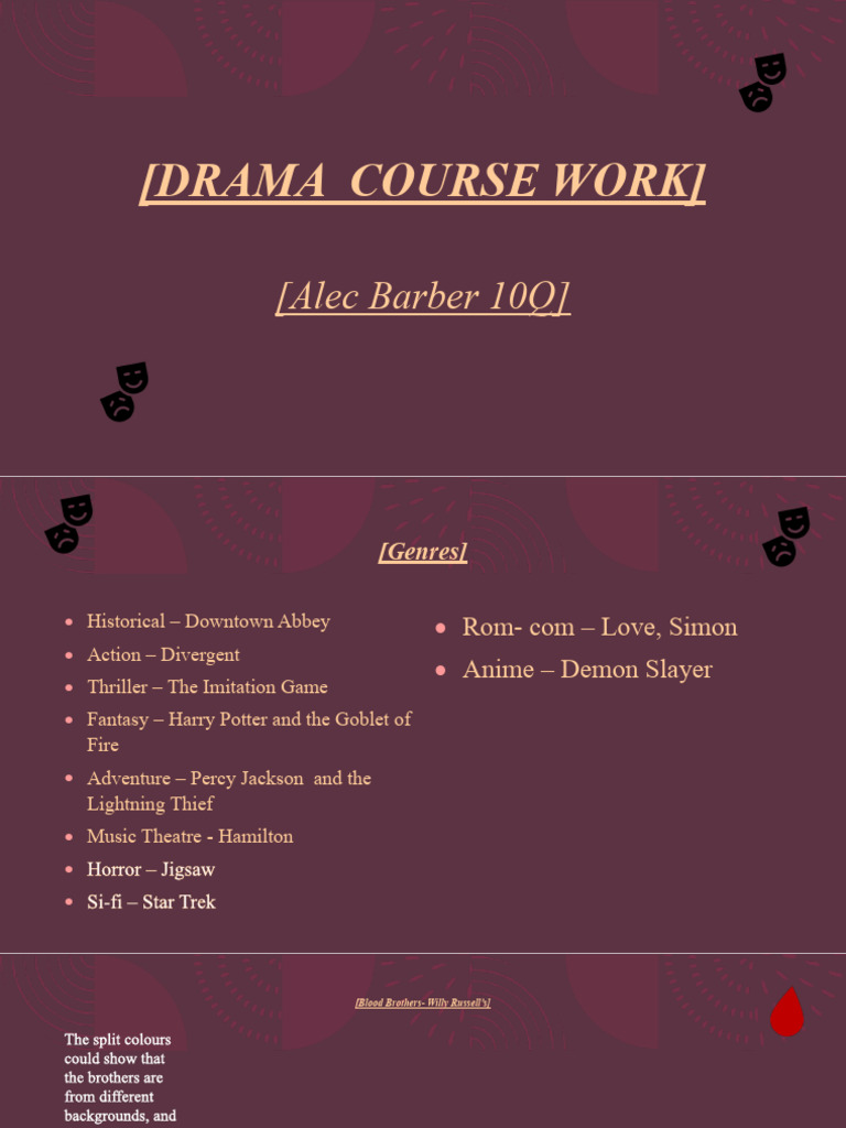 Drama Course Work | PDF