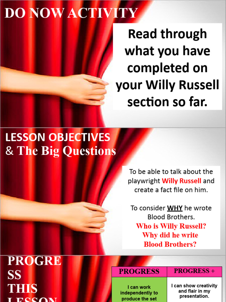 Willy Russell: Blood Brothers Overview | PDF | Entertainment | Theatre
