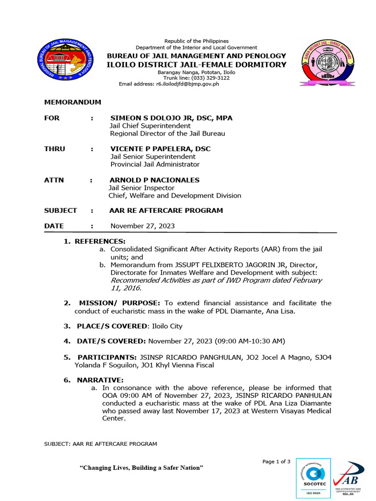 Aar Re Aftercare Program | PDF | Politics | Social Science