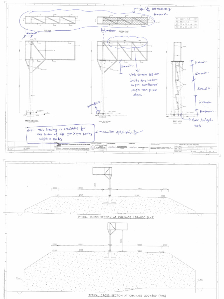 Attachment-01 - Observation Over VMS Gantry-CANTILEVER Type | PDF