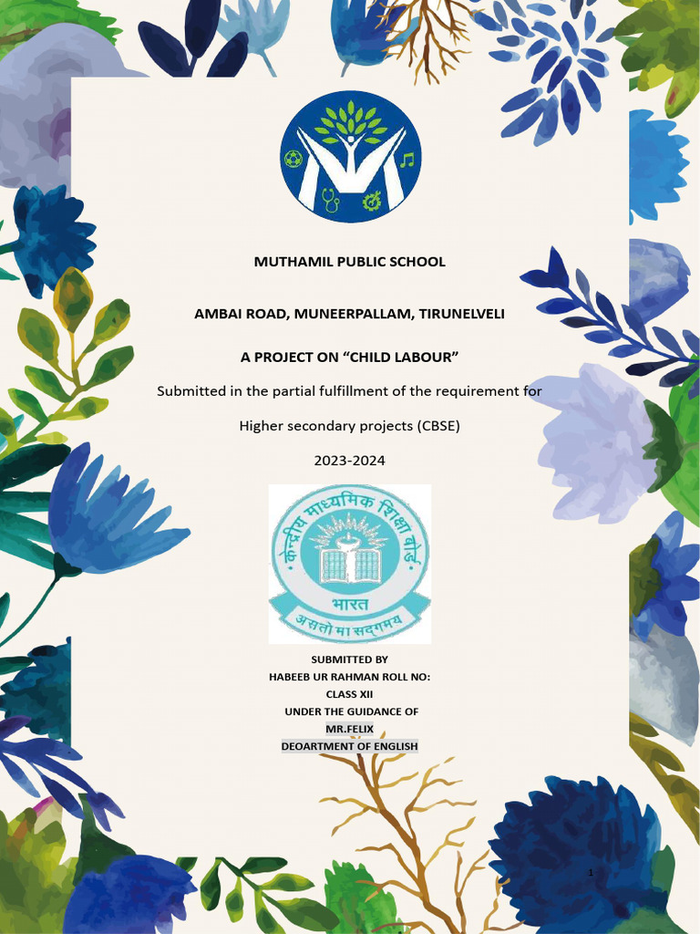 English Project Child Labour | PDF