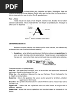 Single Stroke Lettering in Drafting | PDF | Technical Drawing | Letter Case