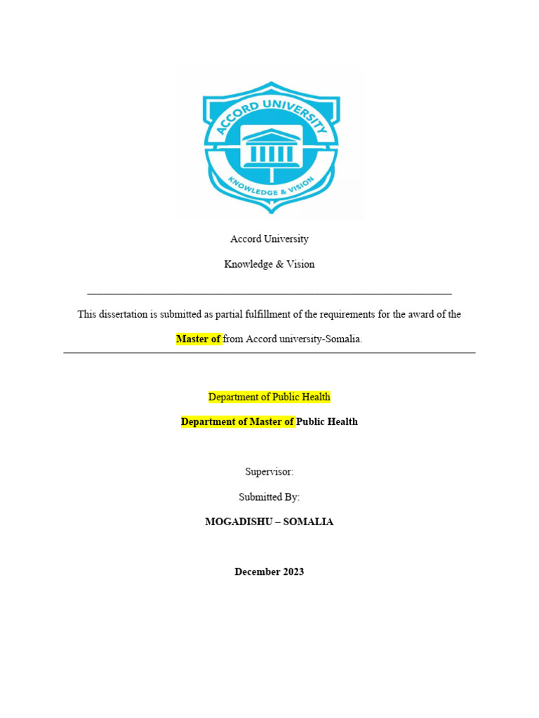 Barow Thesis | PDF | Family Planning | Maternal Death
