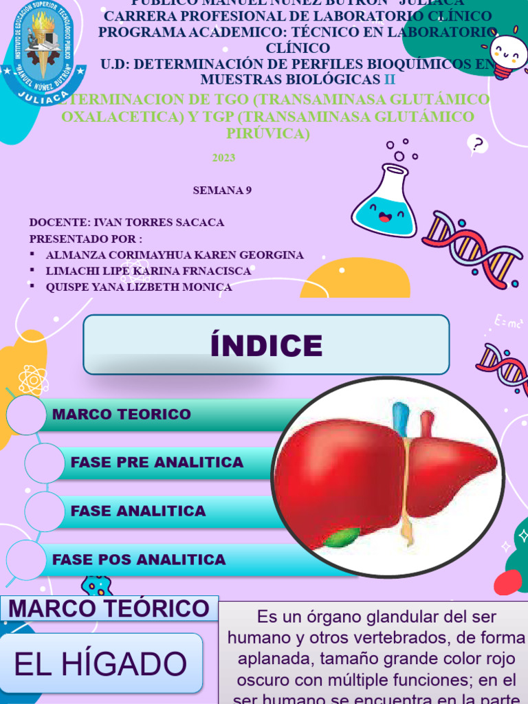 DPBMBH Ii - Sem9-Determinacion de Tgo y TGP | PDF | Transaminasa | Cirrosis