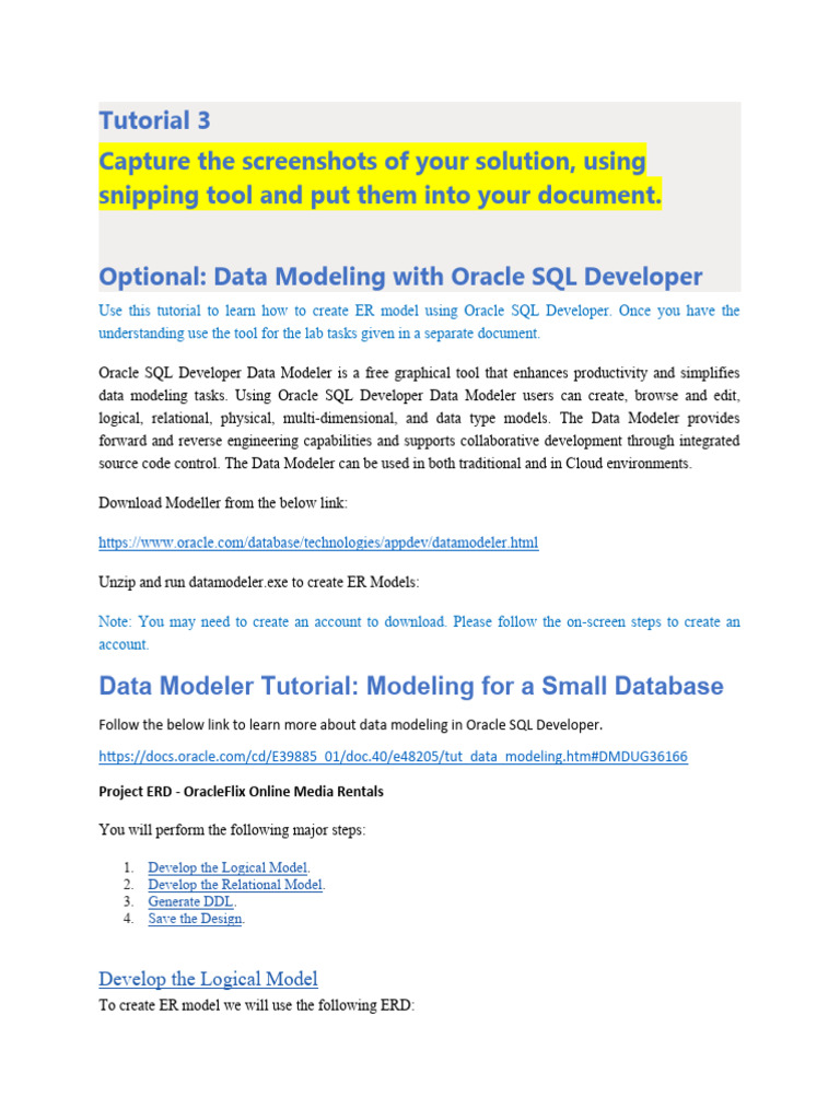 Tutorial 3 SQL Developer Data Modeler and Database Lifecycle (3) | PDF ... Tutorial 3 SQL Developer Data Modeler and Database Lifecycle (3) | PDF ...