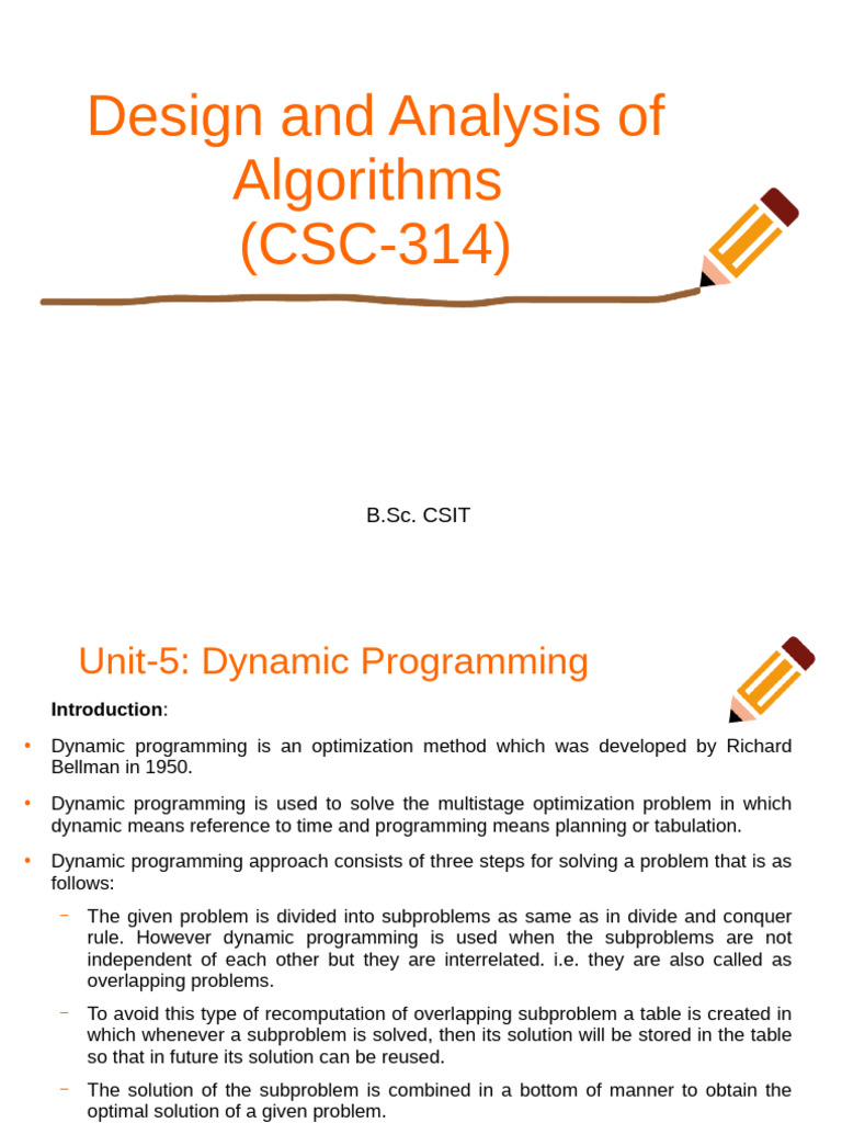 DAA Unit 5 | PDF | Dynamic Programming | Matrix (Mathematics) DAA Unit 5 | PDF | Dynamic Programming | Matrix (Mathematics)