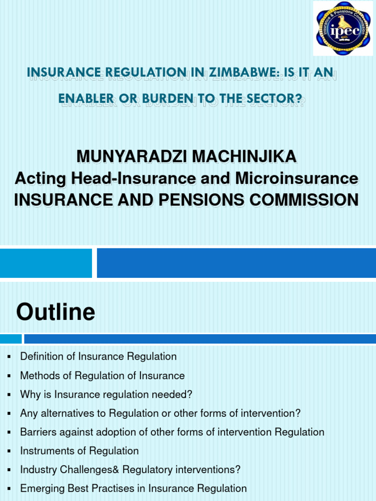 ICAZ Presentation-Insurance Regulation June 2018 | PDF | Insurance ...