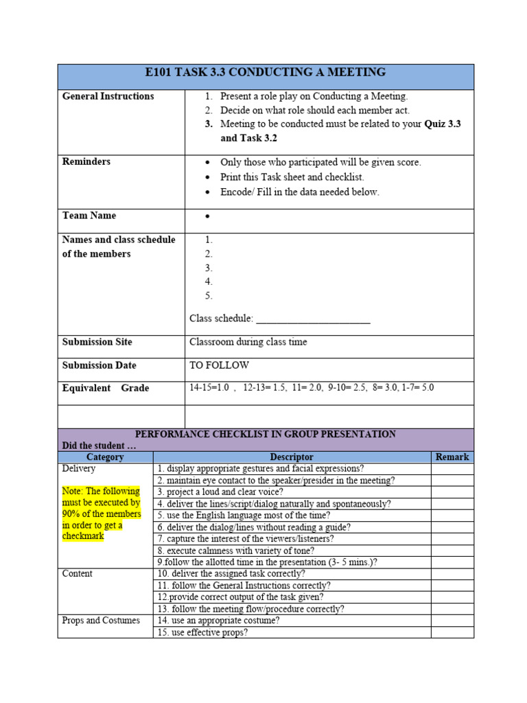 Student Meeting Role Play Guide | PDF | Career & Growth