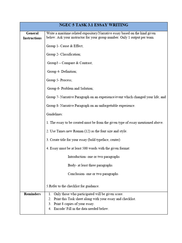 Maritime Essay Writing Guide | PDF | Essays | Paragraph