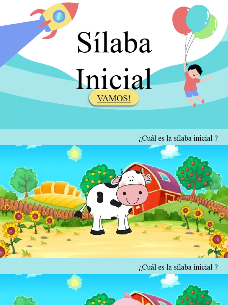 Reconocer Sílaba Inicial Con Animales | PDF