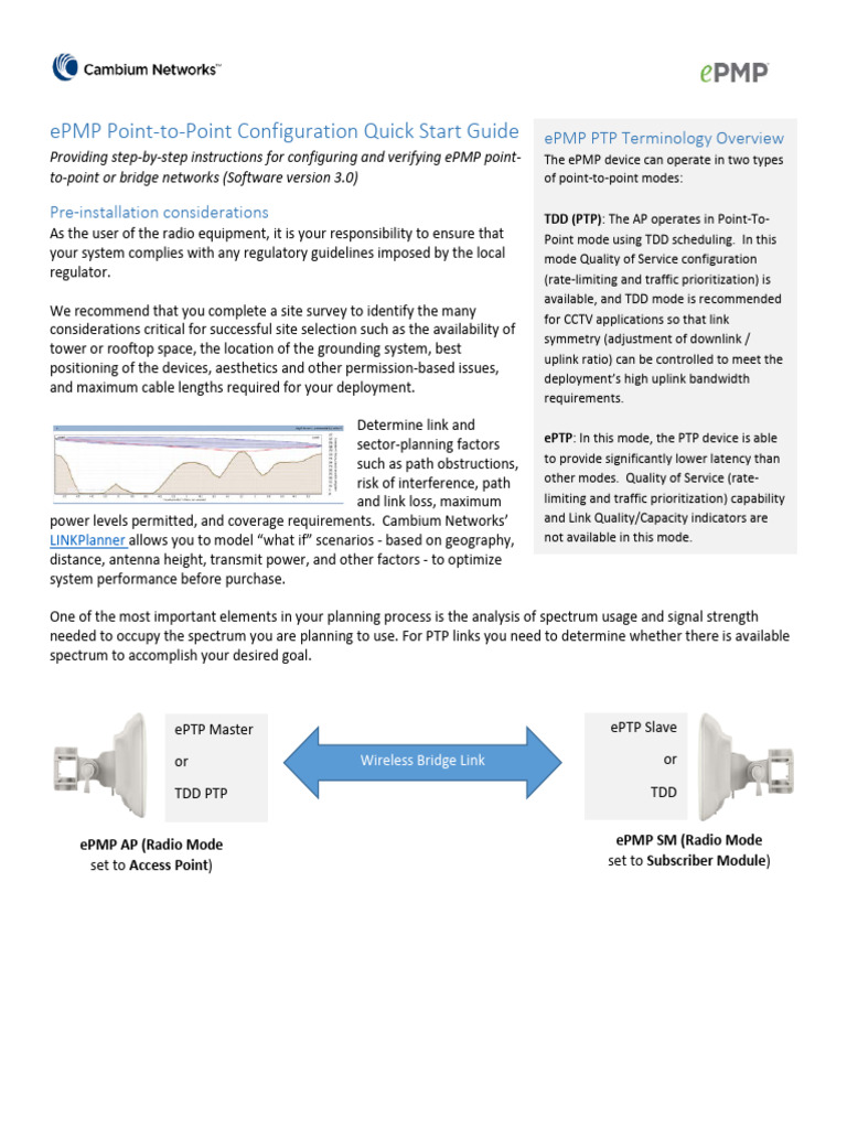 EPMP PTP Configuration Quick Start Guide | Download Free PDF | Ip ...