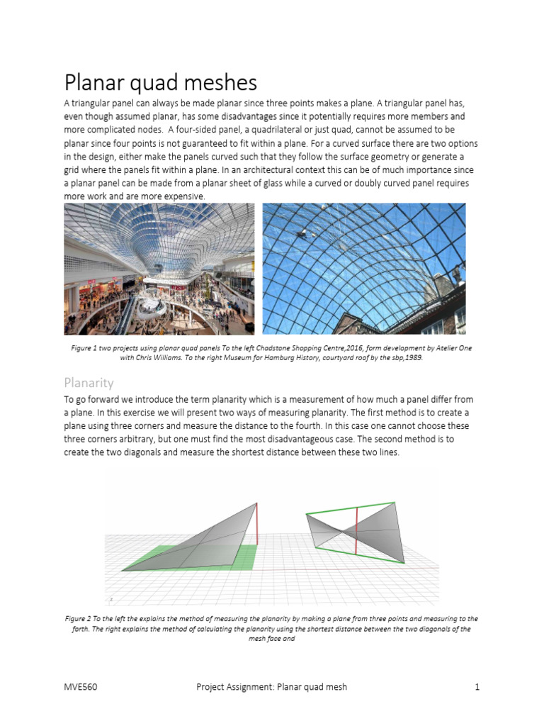 Project Description Planar Qaud Meshes | PDF