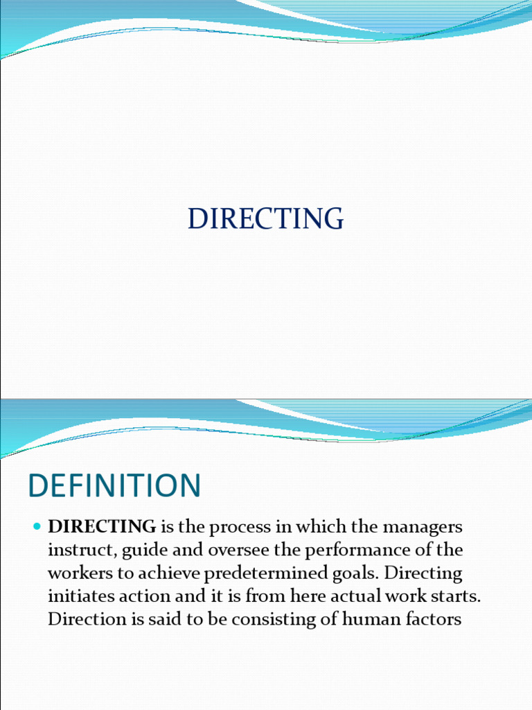 Directing 2 Motivation Leadership | PDF | Leadership | Motivational