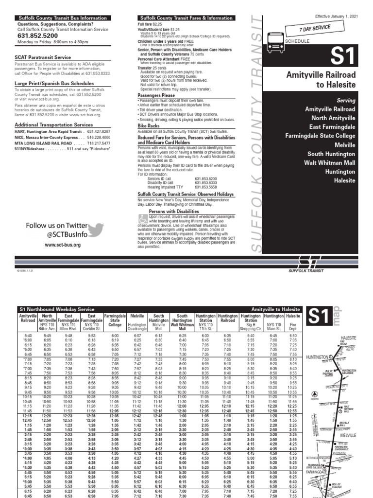 Amityville Railroad To Halesite: Suffolk County Transit Bus Information ...