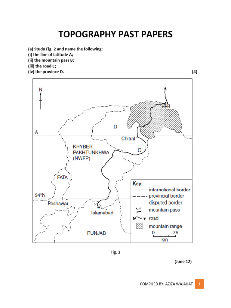 Topography Past Papers | PDF