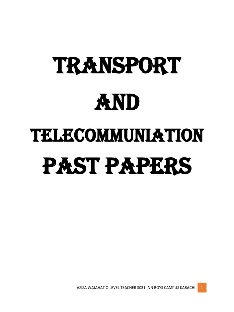 Transport Past Papers | PDF | Karachi | Pakistan