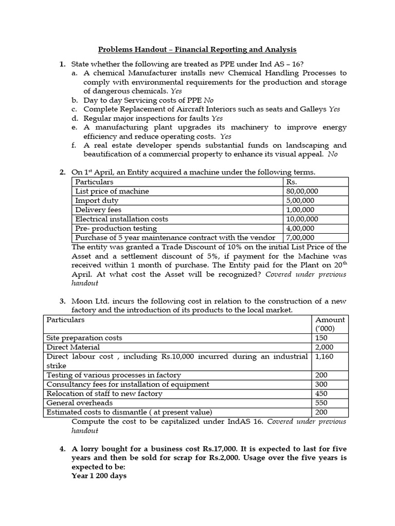 Problems Handout | PDF