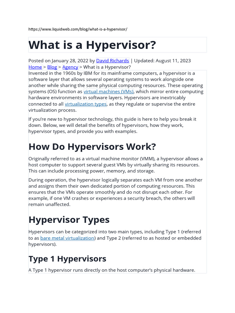 What Is Hypervisor | PDF