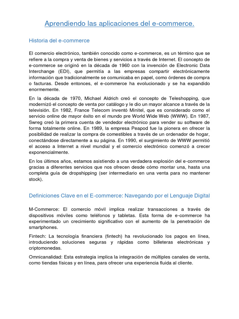 E Commerce | PDF | Comercio electrónico | Internet E Commerce | PDF | Comercio electrónico | Internet