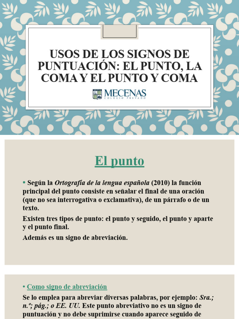 Usos Del Punto, Coma y Punto y Coma | PDF | Coma | Puntuación