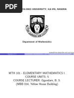 Mathematics I - Calculus (MTH 112) | PDF | Integral | Vector Space