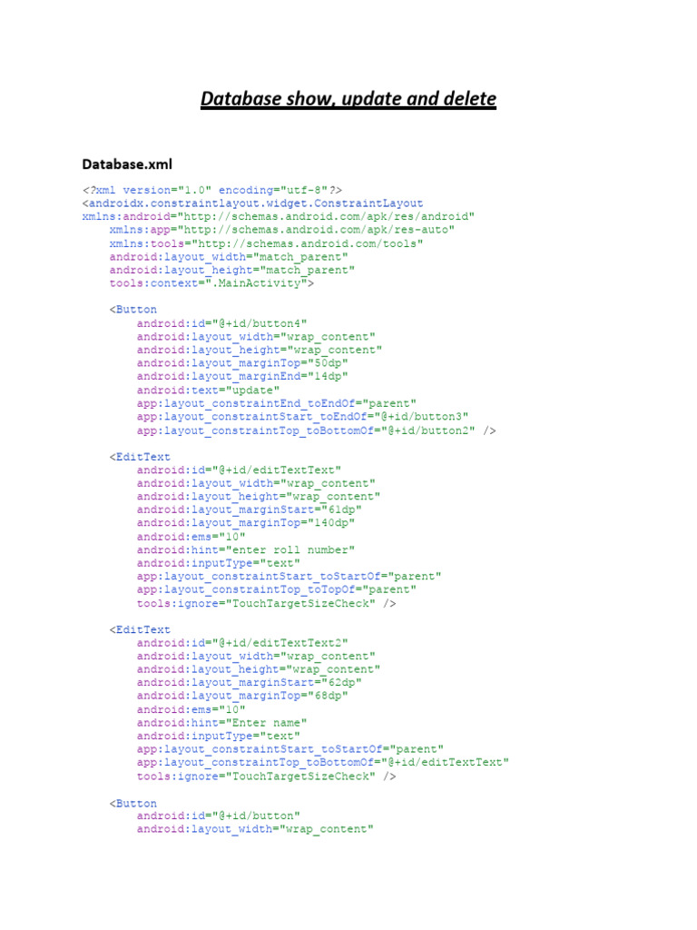 Android Database | PDF