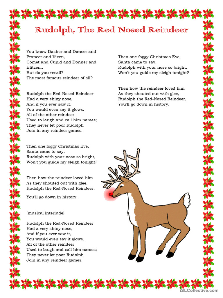 Rudolph, The Red Nosed Reindeer | PDF