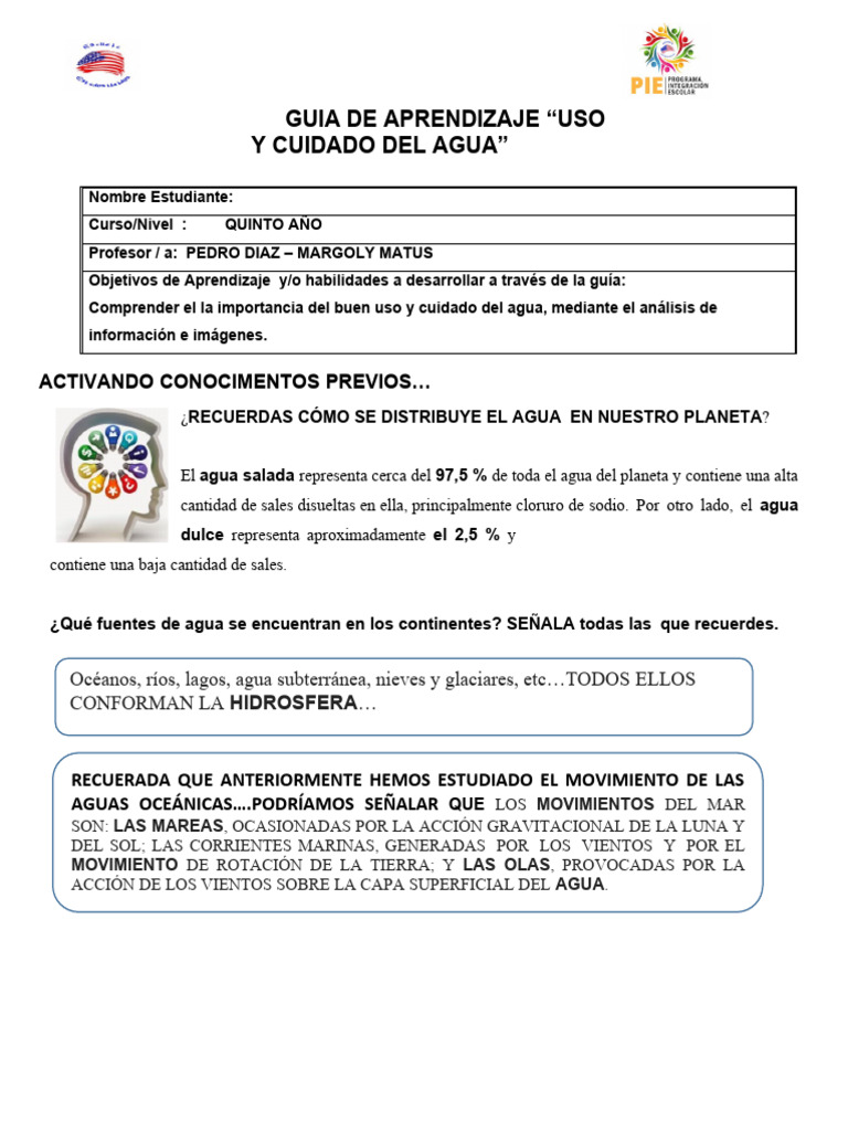 Guia Uso Del Agua | PDF | Agua | Océanos
