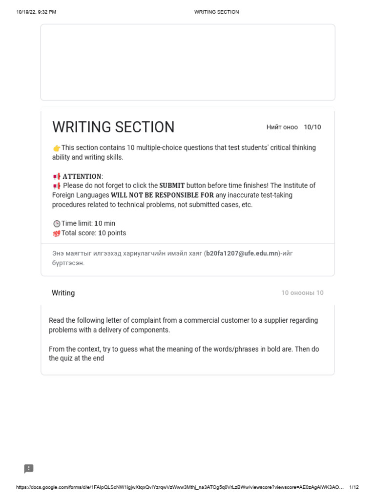 Eng Midterm Writing 4 | PDF | Human Communication