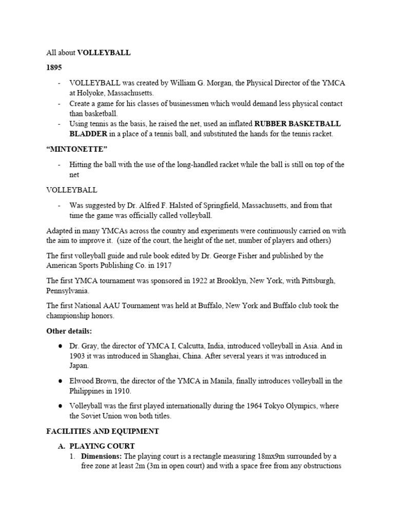 Pe Volleyball Handout | PDF