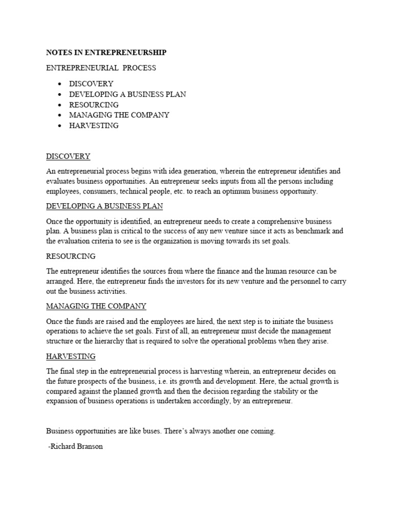 Notes in Entrepreneurship | PDF | Entrepreneurship | Motivation