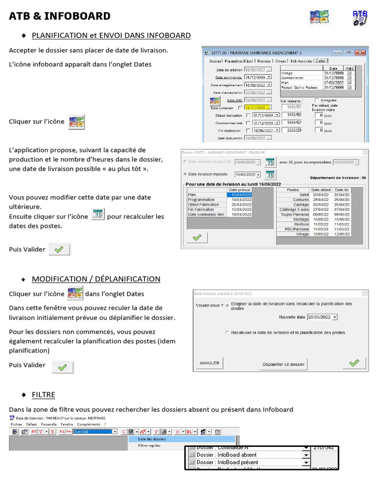 Aide Planification ATB-INFOBOARD | PDF