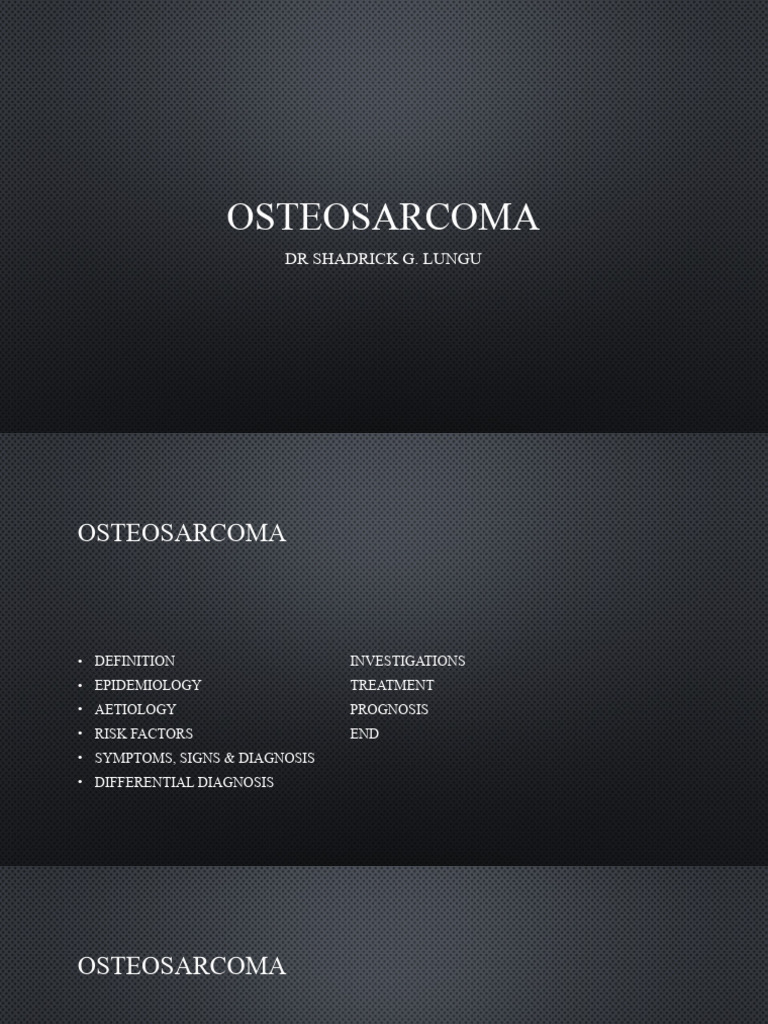 Osteosarcoma | PDF | Sarcoma | Clinical Medicine