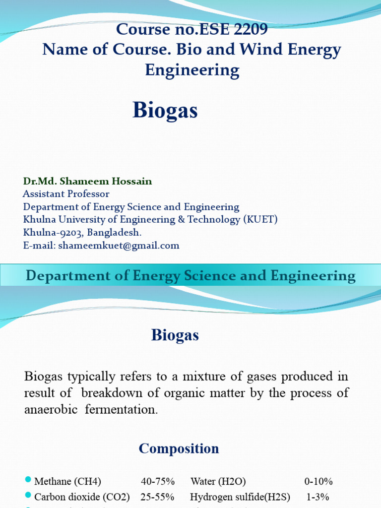 Biogas | PDF | Anaerobic Digestion | Biogas
