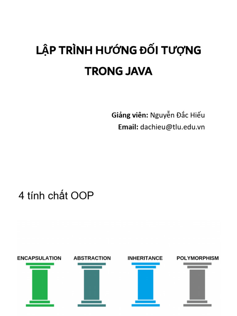 Lập trình hướng đối tượng JAVA | PDF