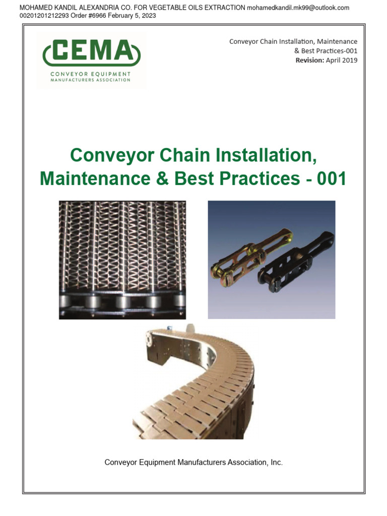 Chain Installation Best Practices 01 PTLCCP | PDF | Mechanical Engineering | Manufactured Goods