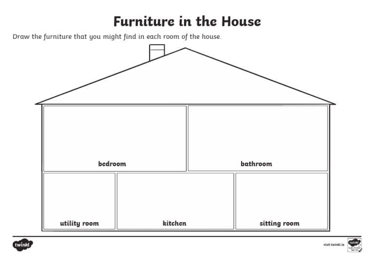 YL ESL Rooms in The House Drawing Activity | PDF | Home & Garden