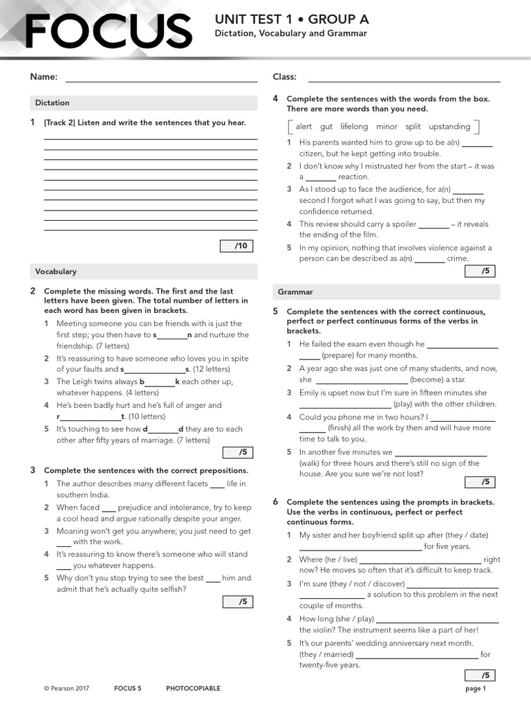 FOCGB5 Utest 1A | PDF