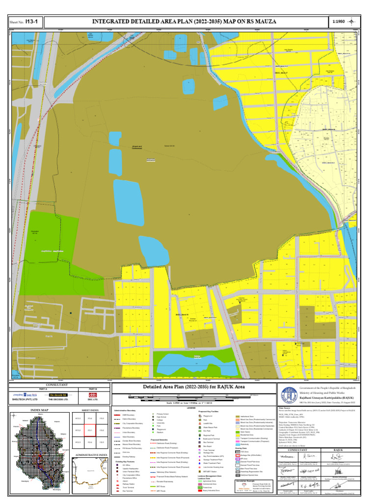 RAJUK Detailed Area Plan 2022-2035 Map | PDF