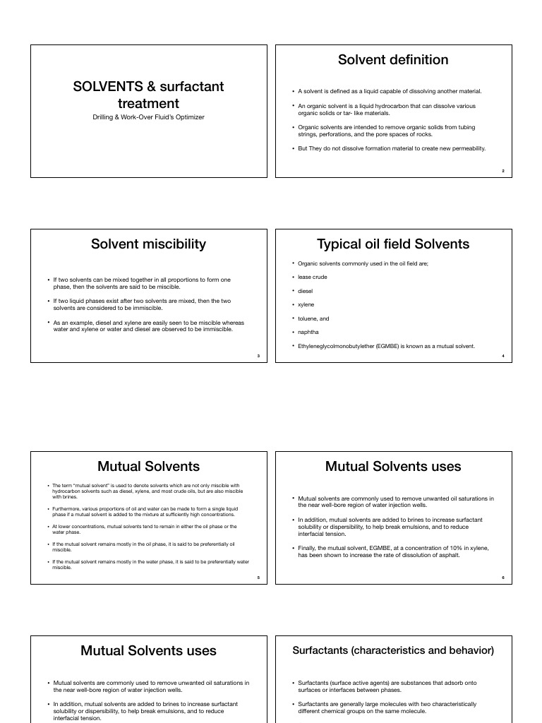 Solvents PDF | PDF | Surfactant | Solubility