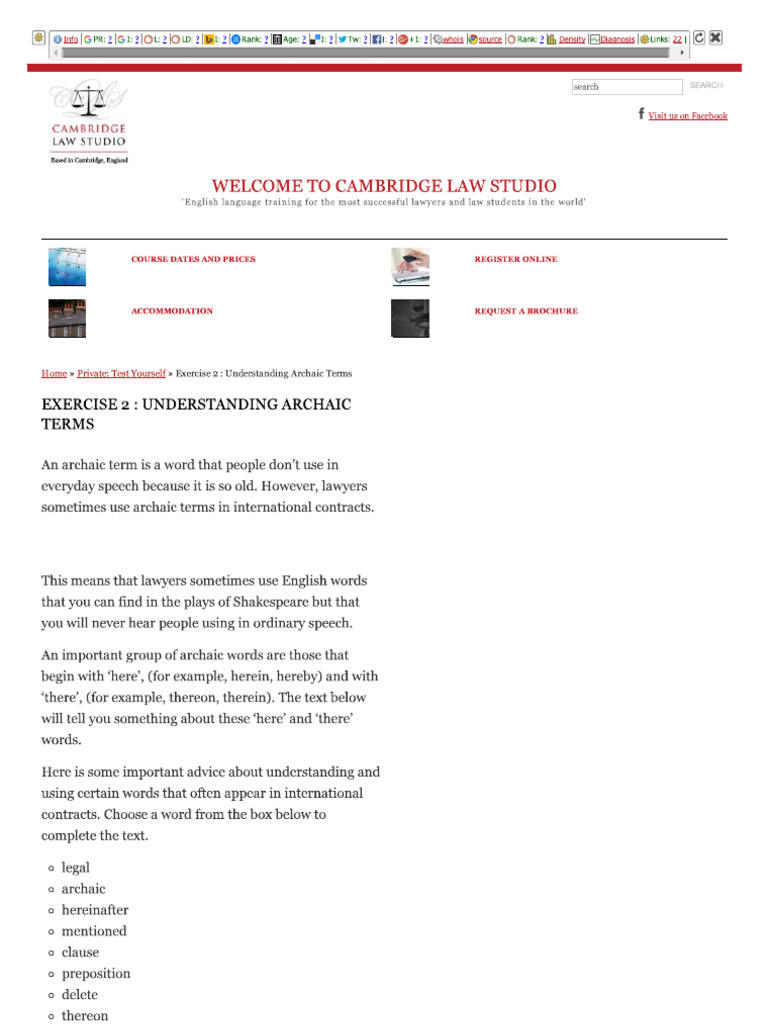 Bai Tap Tieng Anh Chuyen Nganh Luat Cambridge 2 | PDF