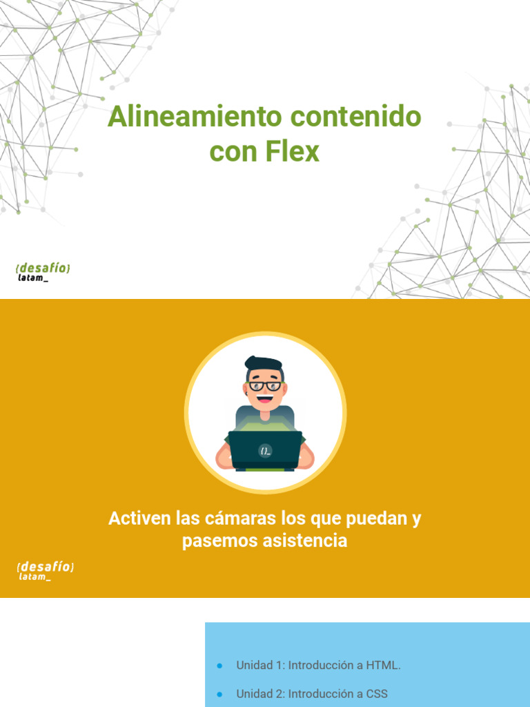 Presentación - Alineando Contenido Con Flex | PDF | HTML | Desarrollo de software