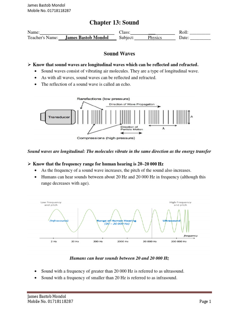 Chapter-13 Sound | PDF