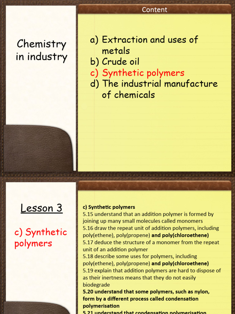 Synthetic Polymers | PDF | Polymerization | Polyvinyl Chloride