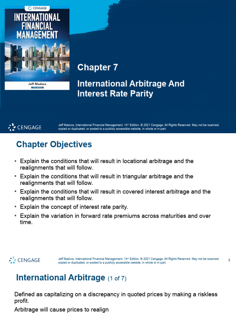 Madura14e Ch07 Final | PDF | Arbitrage | Exchange Rate