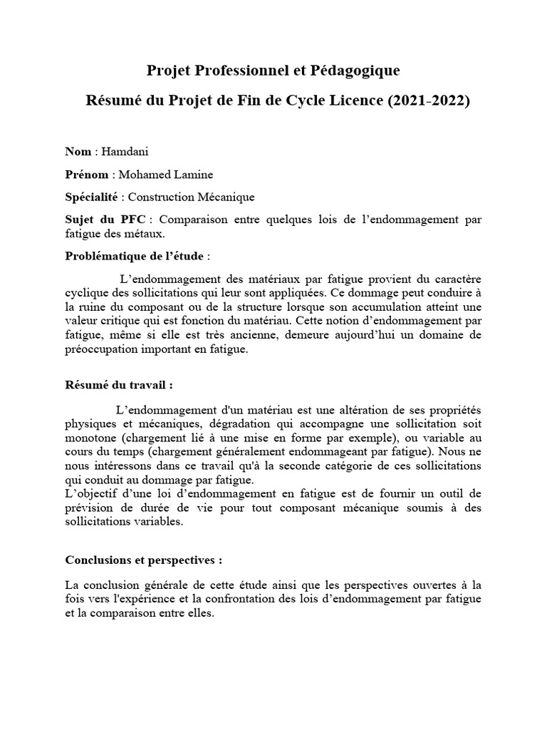 Endommagement par Fatigue des Métaux | PDF | Ordinateurs | Technologie ...