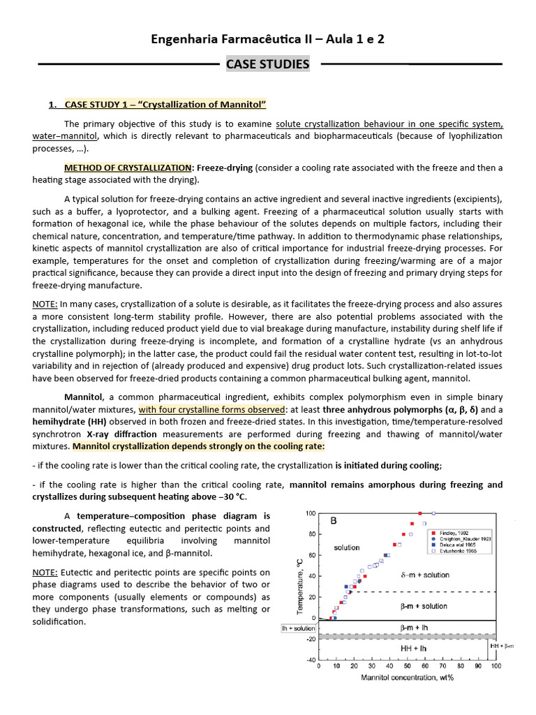 Case Studies Analysis - Polymorphism | PDF | Crystallization | Solubility