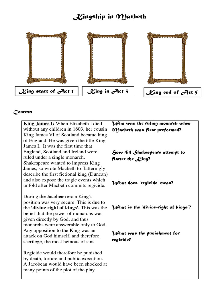 Kingship in Macbeth 2 | PDF | Macbeth | William Shakespeare
