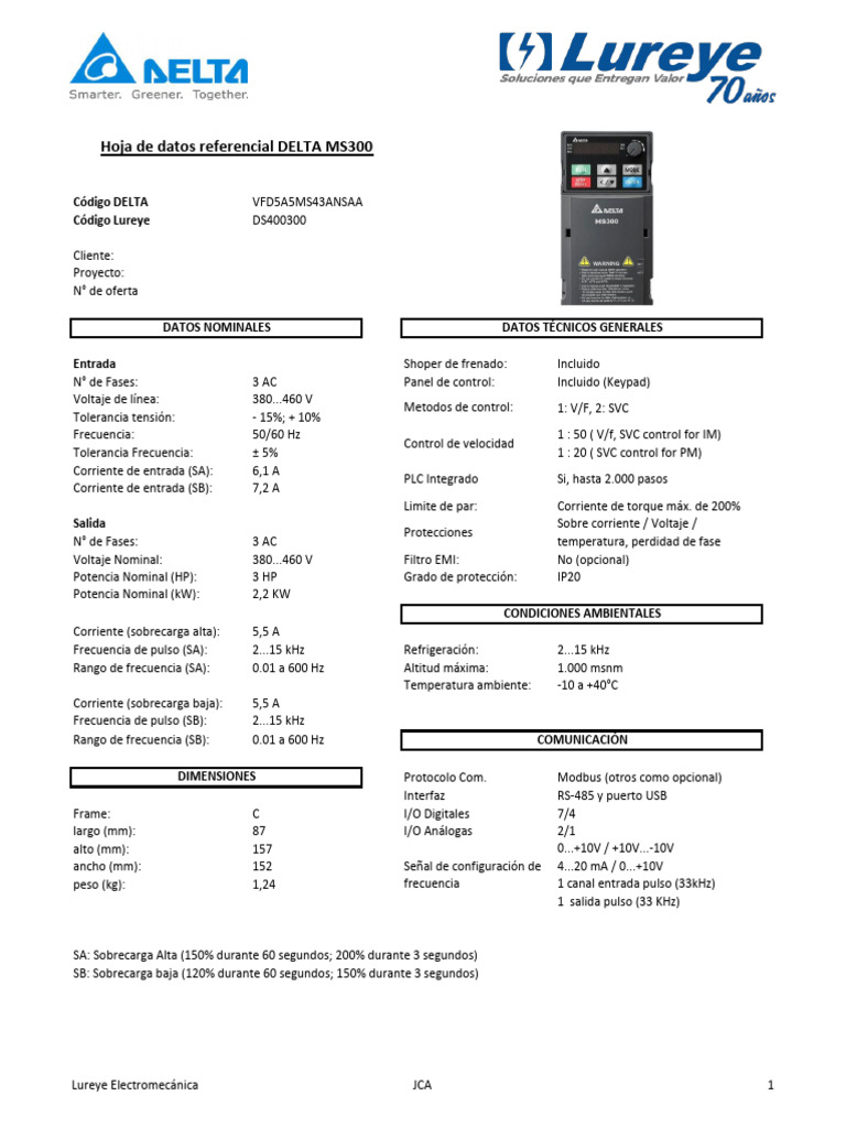 Manual Variador Delta MS300 PDF | PDF | Bienes manufacturados ...