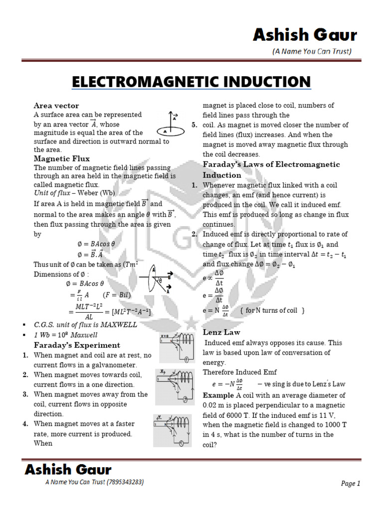 chapter 6-7 | PDF | Electromagnetic Induction | Inductance